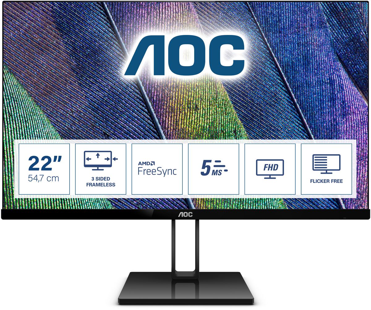AOC Value-line 22V2Q écran plat de PC 54,6 cm (21.5") 1920 x 1080 ...