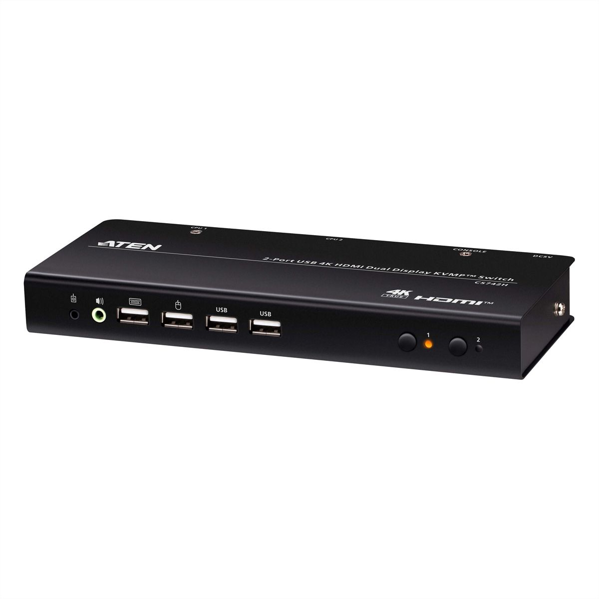 ATEN CS742H Commutateur KVMP™ double écran USB 4K HDMI à 2 ports ...