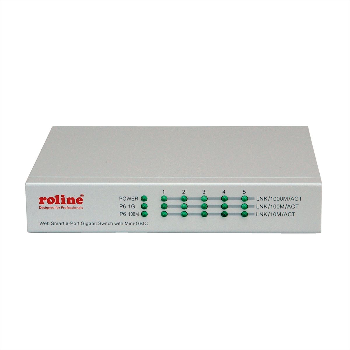 ROLINE Switch Gigabit Ethernet, 6 ports (5x 10/100/1000 + 1x SFP ...