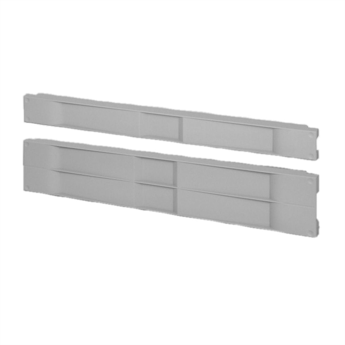 SCHROFF Face avant plastique 19" gris, 1 UH, 10 p. - SECOMP France